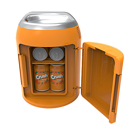 Orange Crush 0.14 Cu. Ft. 6 Can Portable Mini Fridge - Office Depot