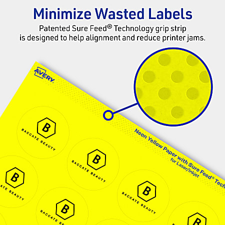 Avery Print To The Edge Labels With Sure Feed Technology 94508 NYP20 ...