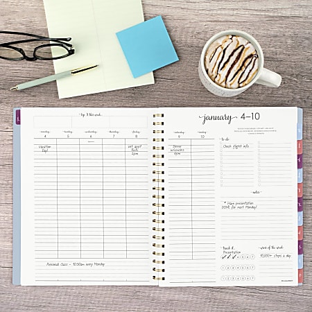 AT A GLANCE Harmony 2027 Weekly Monthly Planner Ice Blue Large 8 12 x ...