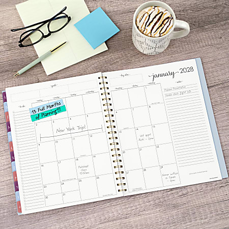 AT A GLANCE Harmony 2027 Weekly Monthly Planner Ice Blue Large 8 12 x ...