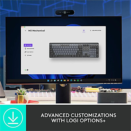 Logitech MX Mechanical Wireless Illuminated Performance Keyboard Linear ...