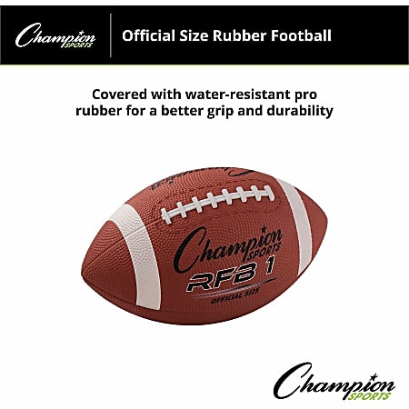 Champion Sports Football Official Size Brown - Office Depot