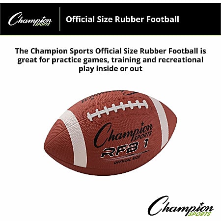 Champion Sports Football Official Size Brown - Office Depot