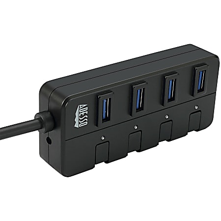 Adesso 4 ports USB 3.0 Hub USB External 4 USB Ports 4 USB 3.0 Ports PC ...