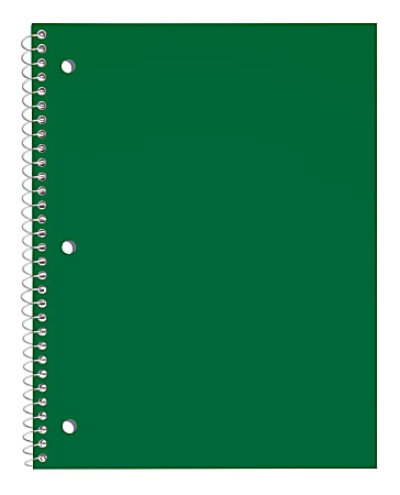 Just Basics Poly Spiral Notebook 8 x 10 12 1 Subject College Ruled 70 ...