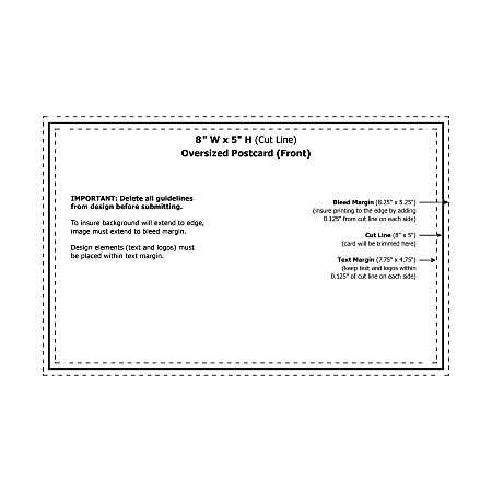 Custom Full Color Large Postcards Printed 2 Sides 8 x 5 Box of 50 ...