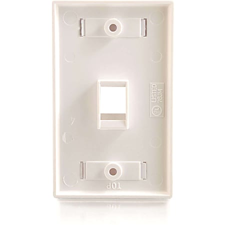 C2G 1 Port Single Gang Multimedia Keystone Wall Plate White 1 x Sockets ...