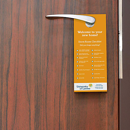 Custom Printed Full Color Door Hangers 3 12 x 8 12 Double Sided 100 LB ...