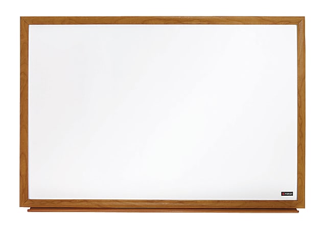 FORAY Melamine Non Magnetic Dry Erase Whiteboard 48 x 96 Wood Frame ...
