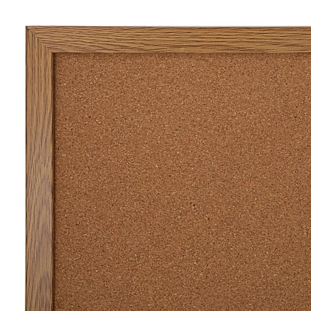Office Depot Brand Cork Bulletin Board 48 x 96 Wood Frame With Oak ...