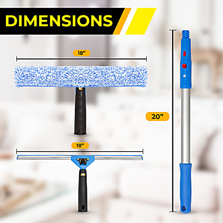 Gritt Commercial Pro Window Washing Kit With Squeegee Washer And Pole ...