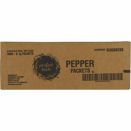 Sugar Foods Pepper Packets 0.003 oz .1 gram 1000Bag 3 Bags Per Carton ...