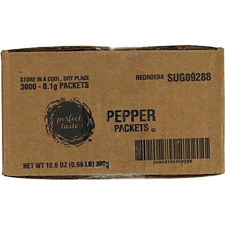 Sugar Foods Pepper Packets 0.003 oz .1 gram 1000Bag 3 Bags Per Carton ...