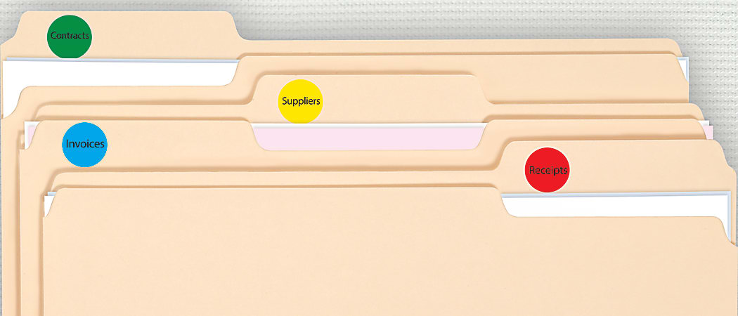 Office Depot Brand Removable Round Color Coding Labels OD98785 34 ...