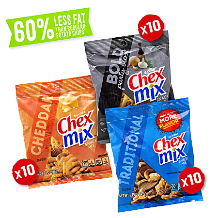 Chex Mix Classics Mix It Up Variety Snack Mixes 1.75 Oz Box Of 30 Packs ...