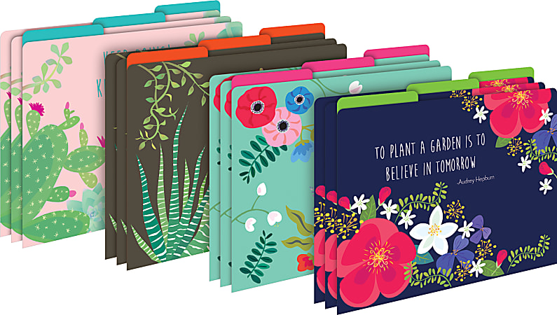 Barker Creek Get Organized File Folder Set 13 Cut Tab Letter Size ...