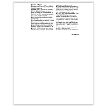 ComplyRight 1099 MISC Blank Tax Forms Copy B and State andor File with ...