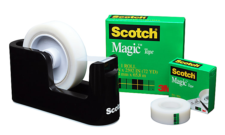 Scotch Tape Dispenser 3 to 1 Core Black - Office Depot