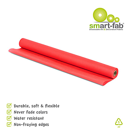 Smart Fab Art Decoration Fabric Rolls 24 x 18 Red Pack Of 3 Rolls ...