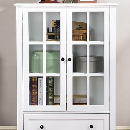 Homestar North America Storage Cabinet 3 Shelves1 Drawer FSC Certified White Office Depot