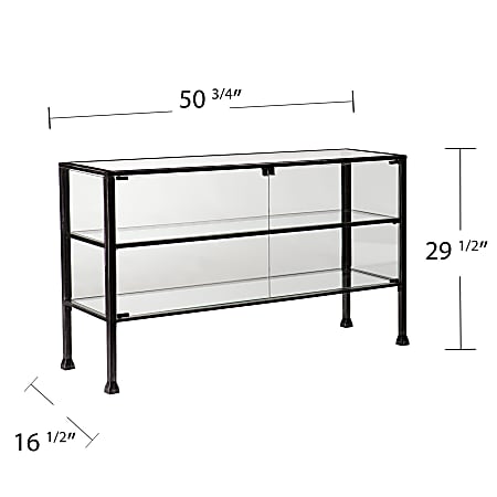 SEI Furniture Terrarium Display Curio Cabinet BlackSilver - Office Depot