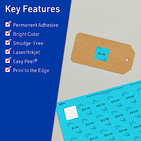 Avery Print To The Edge Labels With Sure Feed Technology And Easy Peel ...