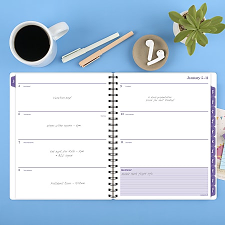 Cambridge Mariah 2026 Weekly Monthly Planner Large 8 12 x 11 - Office Depot