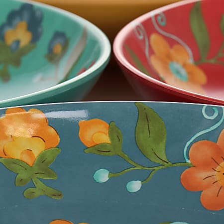 Laurie Gates California Designs Elena Amour 16 Piece Floral Round ...