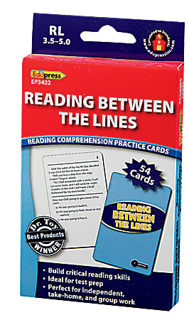 Edupress Reading Comprehension Practice Cards Reading Between The Lines ...