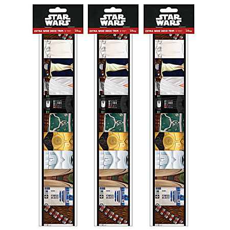Eureka Extra Wide Die Cut Deco Trim Packs 37 x 3 14 Star Wars Set Of 3 ...