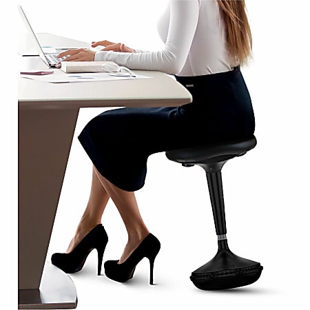 Wobble Stool Standing Desk Balance Office Stool for Active Sitting Black Saddle Seat Adjustable Height 23 33 Sit Stand Up Perching Chair Uncaged