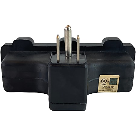 Stanley PLUGMAX 31110 3 Outlet Outdoor Wall Tap Black - Office Depot