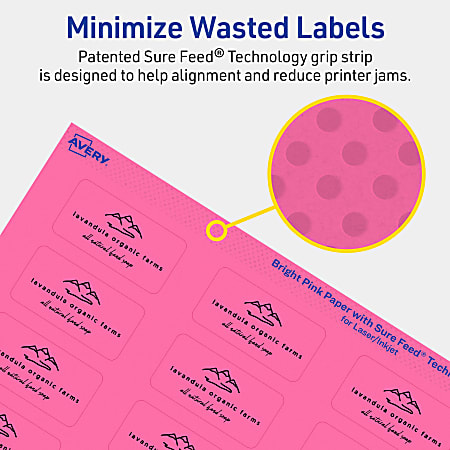 Avery Print To The Edge Labels With Sure Feed Technology And Easy Peel ...