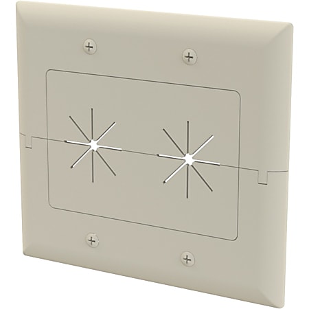 DataComm 45 0027 LA 2 Gang Split Plate with Flexible Opening Light ...