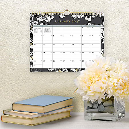 2027 Blue Sky Baccara Dark Monthly Wall Calendar 11x8.75 0percent ...