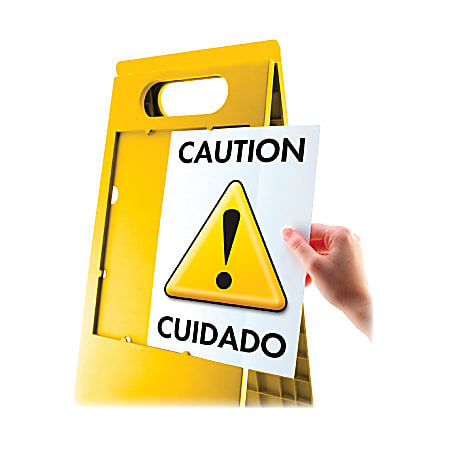 U.S. Stamp Sign Customizable Floor Tent Sign 25 12 x 10 12 Yellow ...