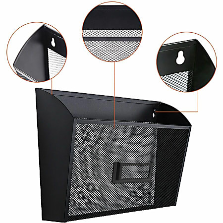 Lorell Mesh Single Wall Pocket Letter Size Black - Office Depot