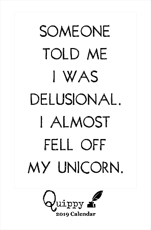 Retrospect Monthly Wall Calendar Quippy 19 14 x 12 12 Multicolor ...