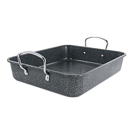 Kenmore Large Carbon Steel Roaster With Rack 16 12 Gray - Office Depot
