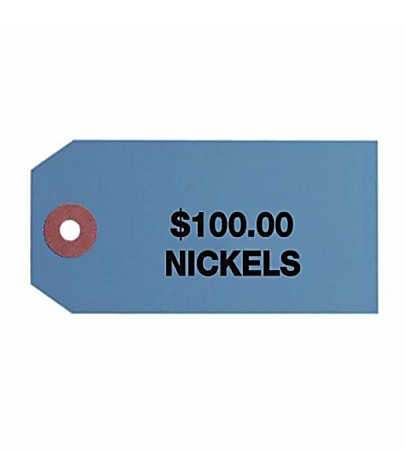Control Group 3 Coin Bag Tags 560080 1 78 x 3 34 Blue Pack Of 1000 ...