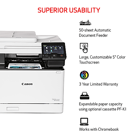 Canon imageCLASS MF751Cdw Wireless Laser All In One Color Printer ...
