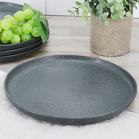 Our Table Landon 4 Piece Round Stoneware Salad Plate Set 8 716 Truffle ...