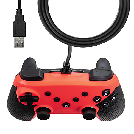 Gamefitz Wired Controller For Nintendo Switch Red - Office Depot