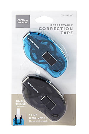 Office Depot Brand Correction Tape Slide White Pack Of 2 - ODP Business ...