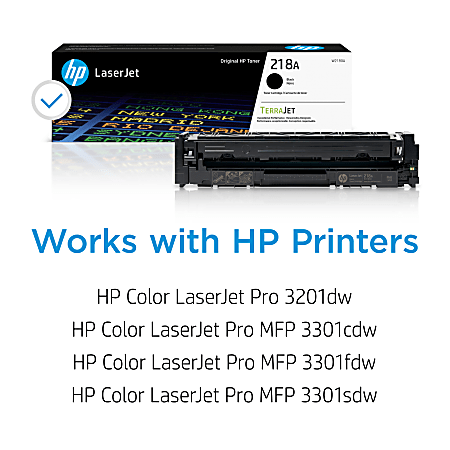 HP 218A Black Standard Yield Original LaserJet Toner Cartridge - Office ...