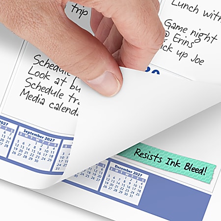 AT A GLANCE 2027 Monthly Desk Pad Calendar Blue and Gray Standard 21 34 ...