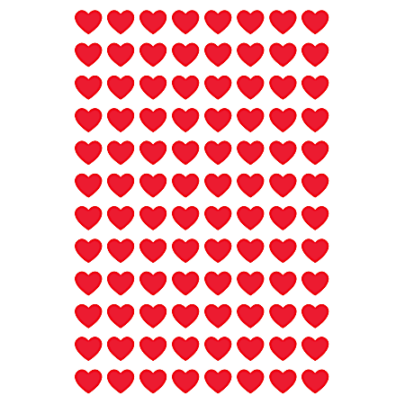 TREND Red Hearts superShapes Stickers 800 Per Pack 6 Packs - Office Depot