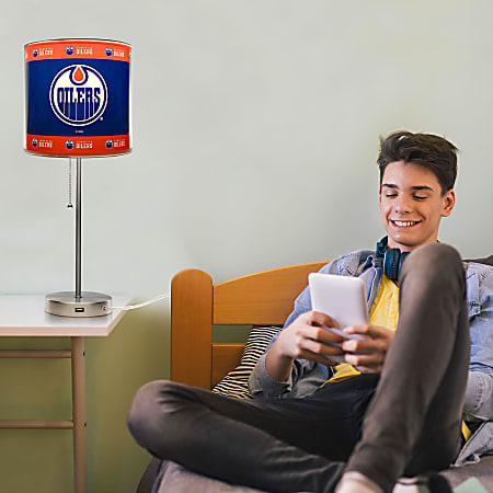 Imperial NHL Table Lamp 19 H Edmonton Oilers - Office Depot