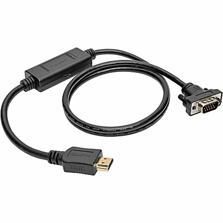 Tripp Lite HDMI to VGA Active Adapter Cable Low Profile HD15 MM 1080p ...