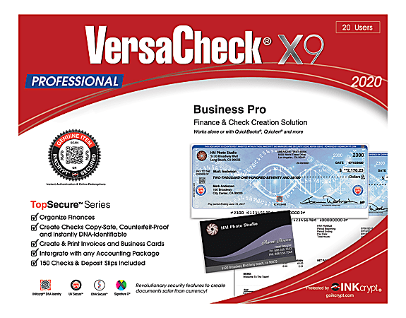 VersaCheck X9 Professional 2020 For 20 Devices Disc - Office Depot